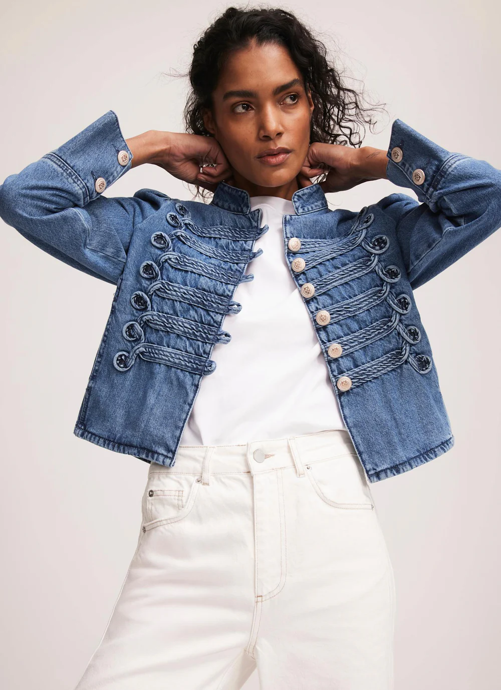 Denim Military Jacket ~ Douceur